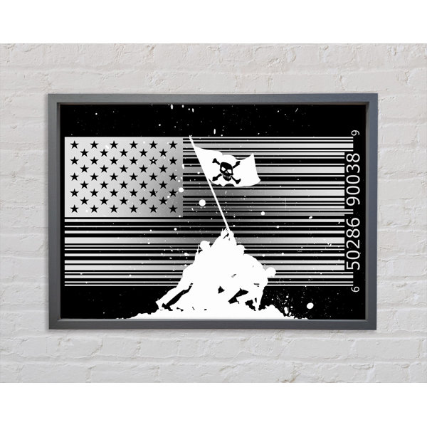 Williston Forge Barcode Piraten - Einzelner Bilderrahmen Kunstdrucke auf Leinwand | Wayfair.de